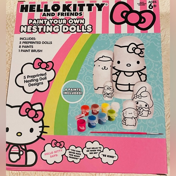 Hello Kitty | Toys | Salehello Kitty Sanrio Paint Your Own Nesting Doll ...